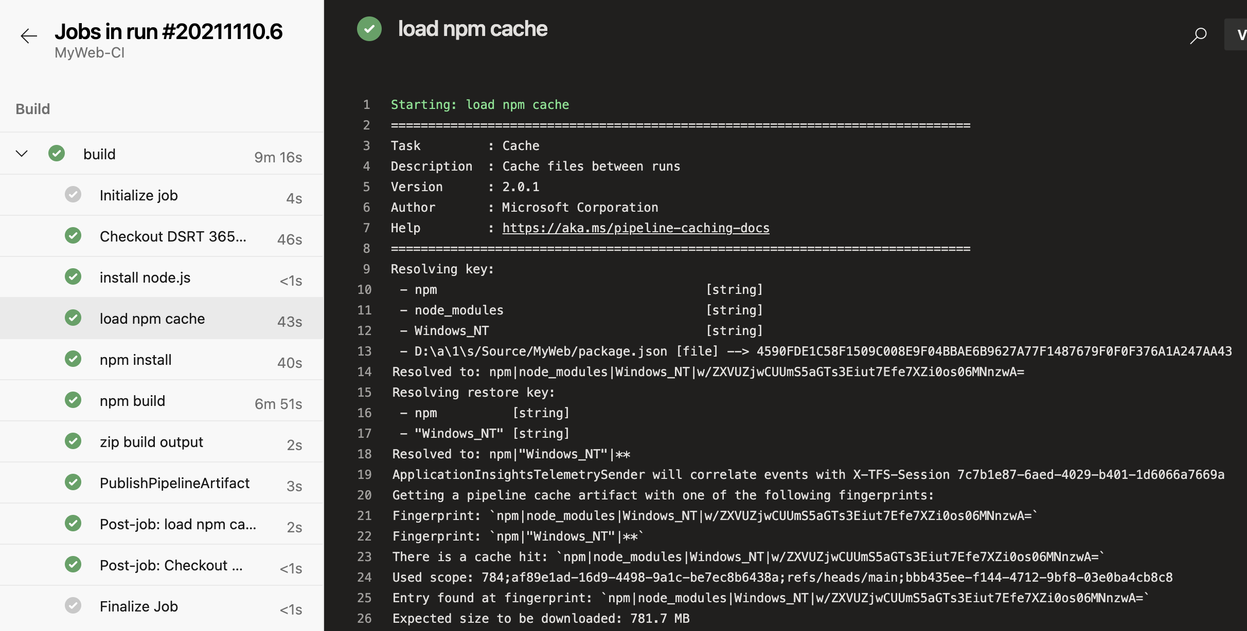 Working Azure DevOps Pipeline Caching For Angular CI Josh ops